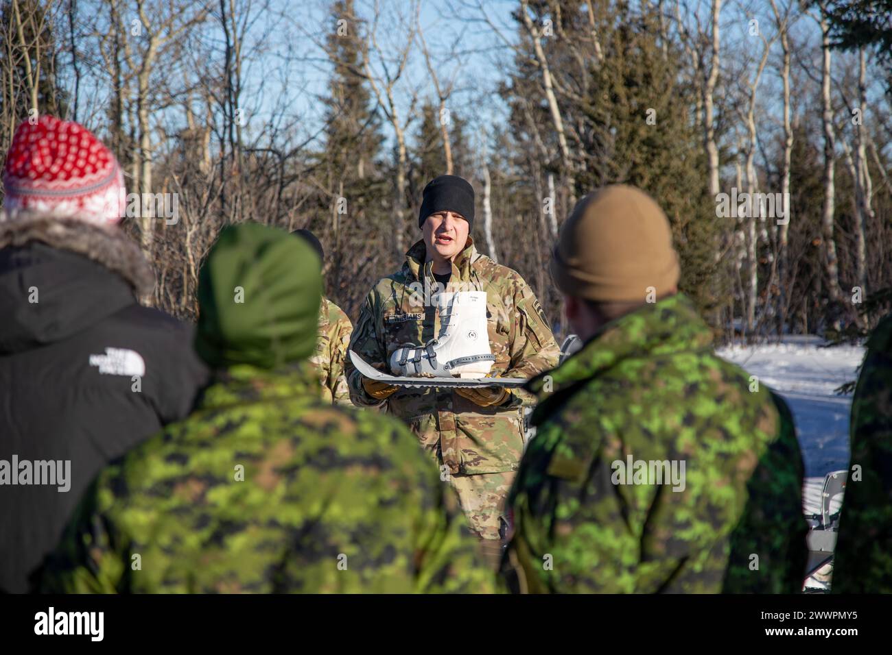 A U.S. Army instructor from the Northern Warfare Training Center, 11th ...