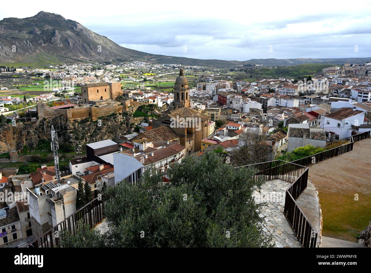 Overlooking the small town of Loja, Granada, southern Spain Stock Photo ...