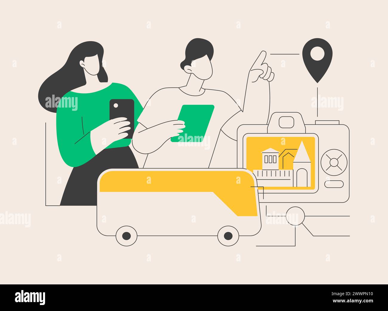 City tour abstract concept vector illustration Stock Vector Image & Art ...