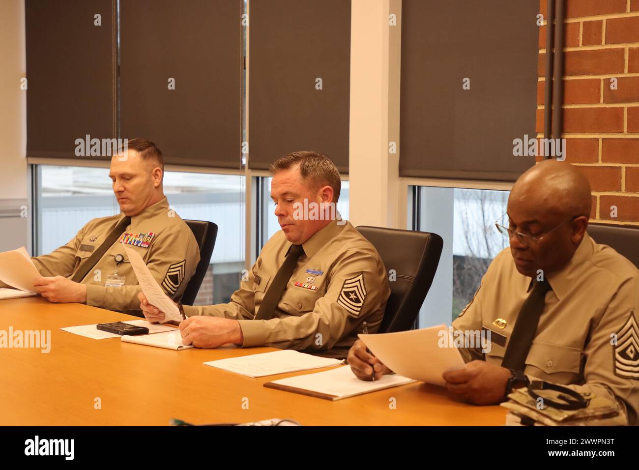 (From left to right) Master Sgt. Dwayne Bolt, Sgt. Maj. Carl Frye, 1st ...