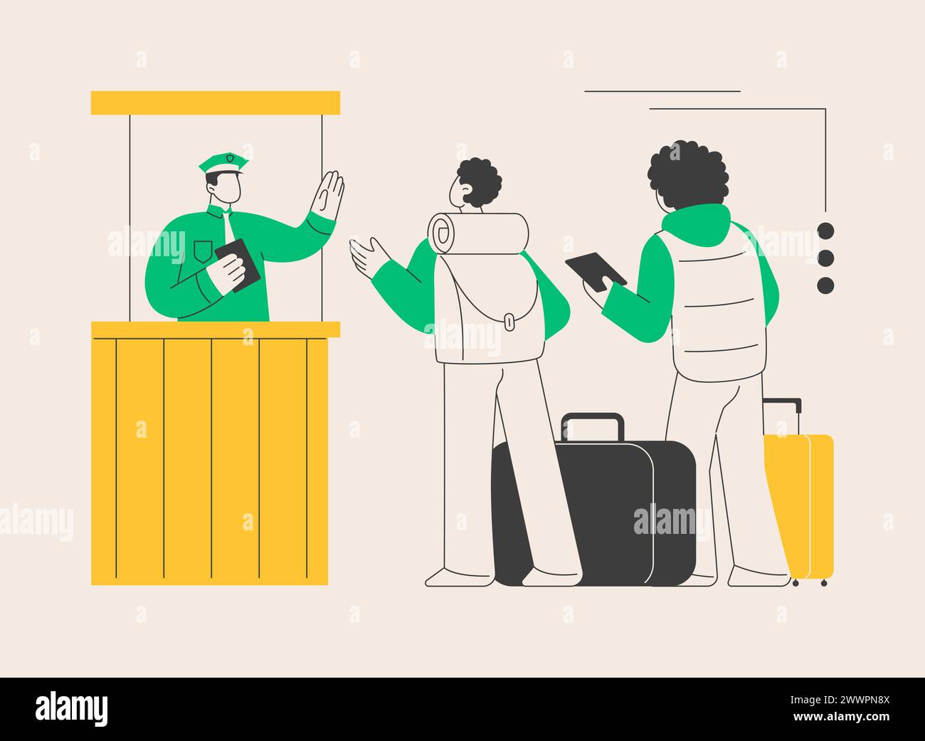 Migration control abstract concept vector illustration Stock Vector ...