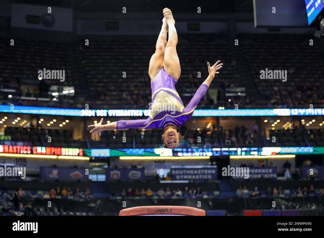 New Orleans, LA, USA. 23rd Mar, 2024. LSU's Haleigh Bryant competes on ...