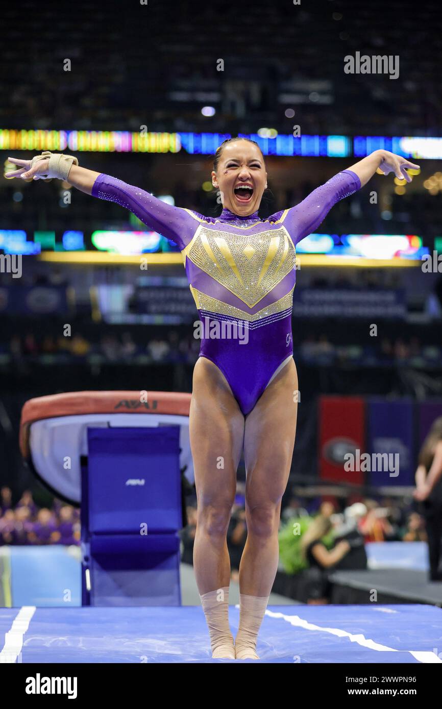 New Orleans, LA, USA. 23rd Mar, 2024. LSU's Aleah Finnegan smiles as ...