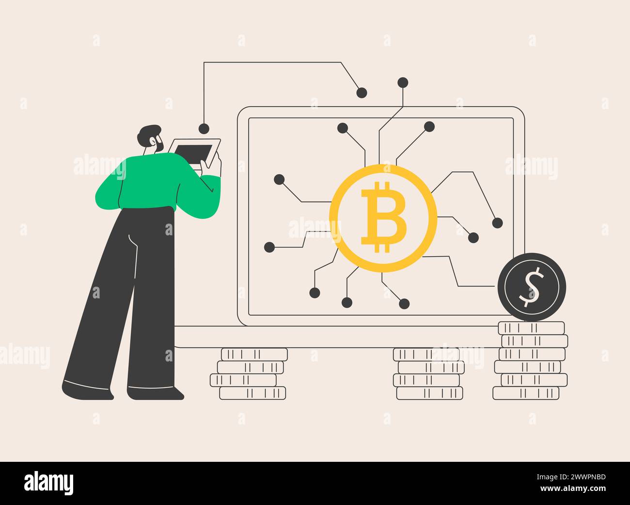 Digital currency abstract concept vector illustration Stock Vector ...