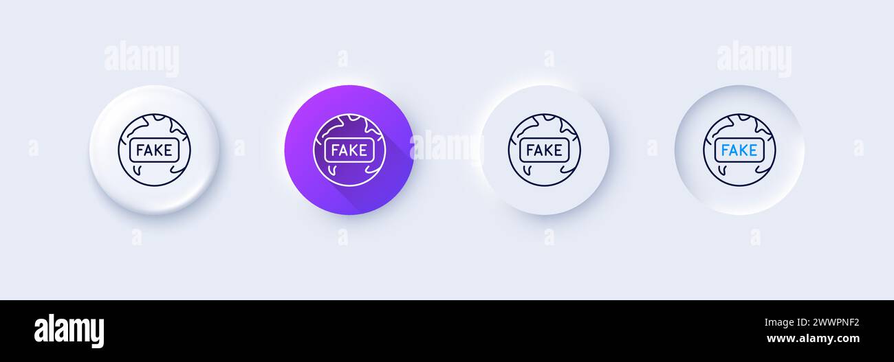 Fake news line icon. Internet propaganda sign. Line icons. Vector Stock ...