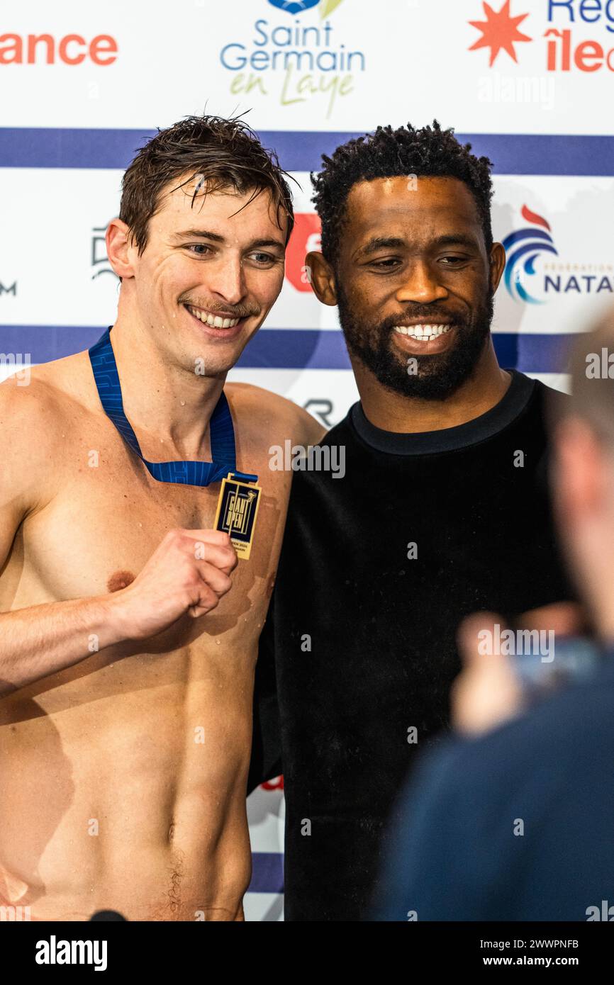 Maxime GROUSSET (FRA)and Siya KOLISI capitain of the South african ...