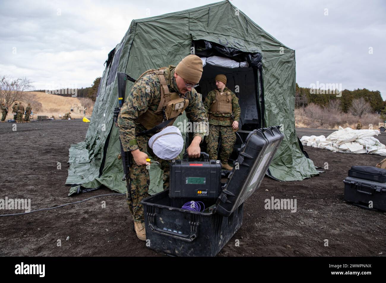 U.S. Marine Corps Sgt. Fernando Trejo, a network administrator with ...