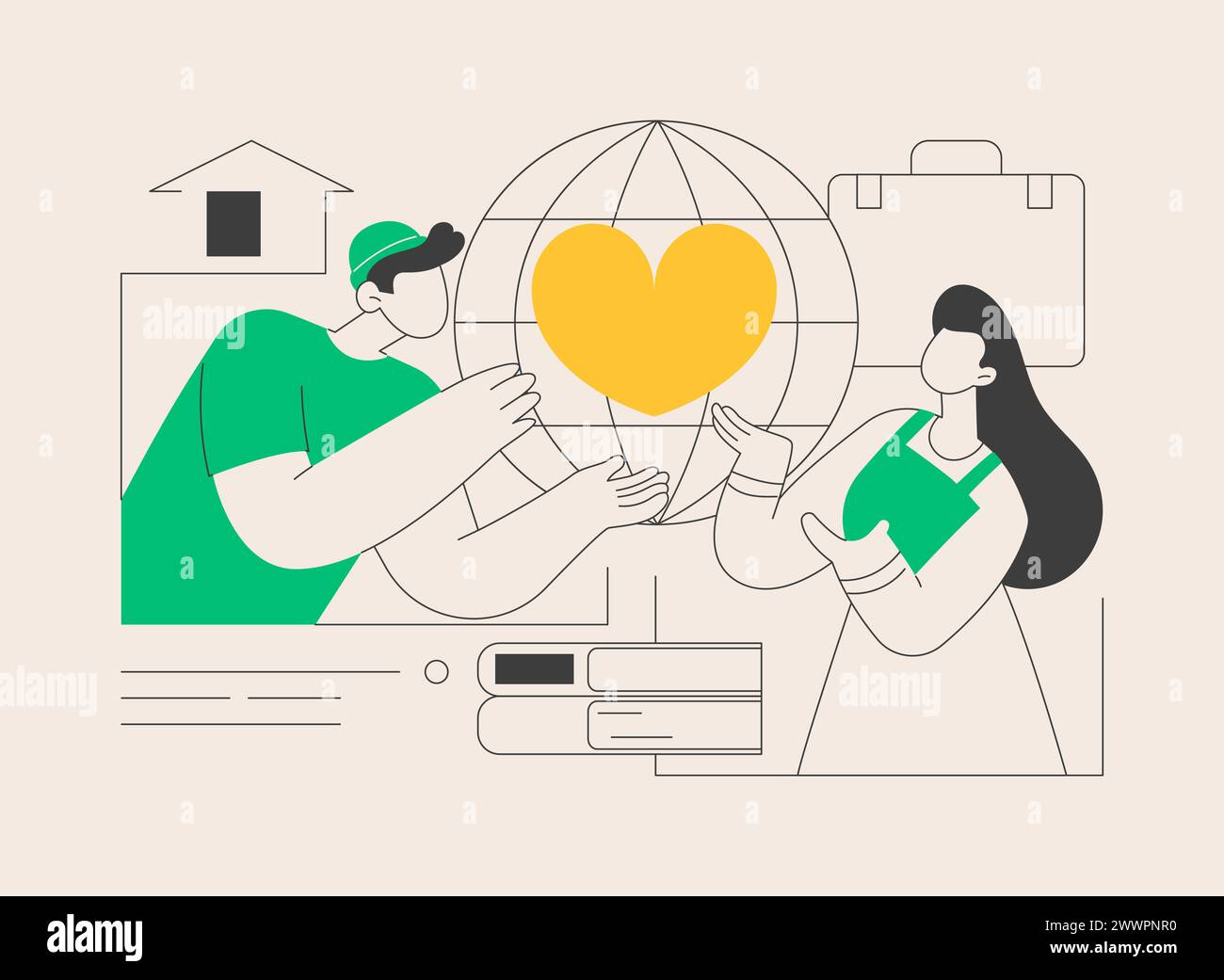 Integration of migrants abstract concept vector illustration Stock ...