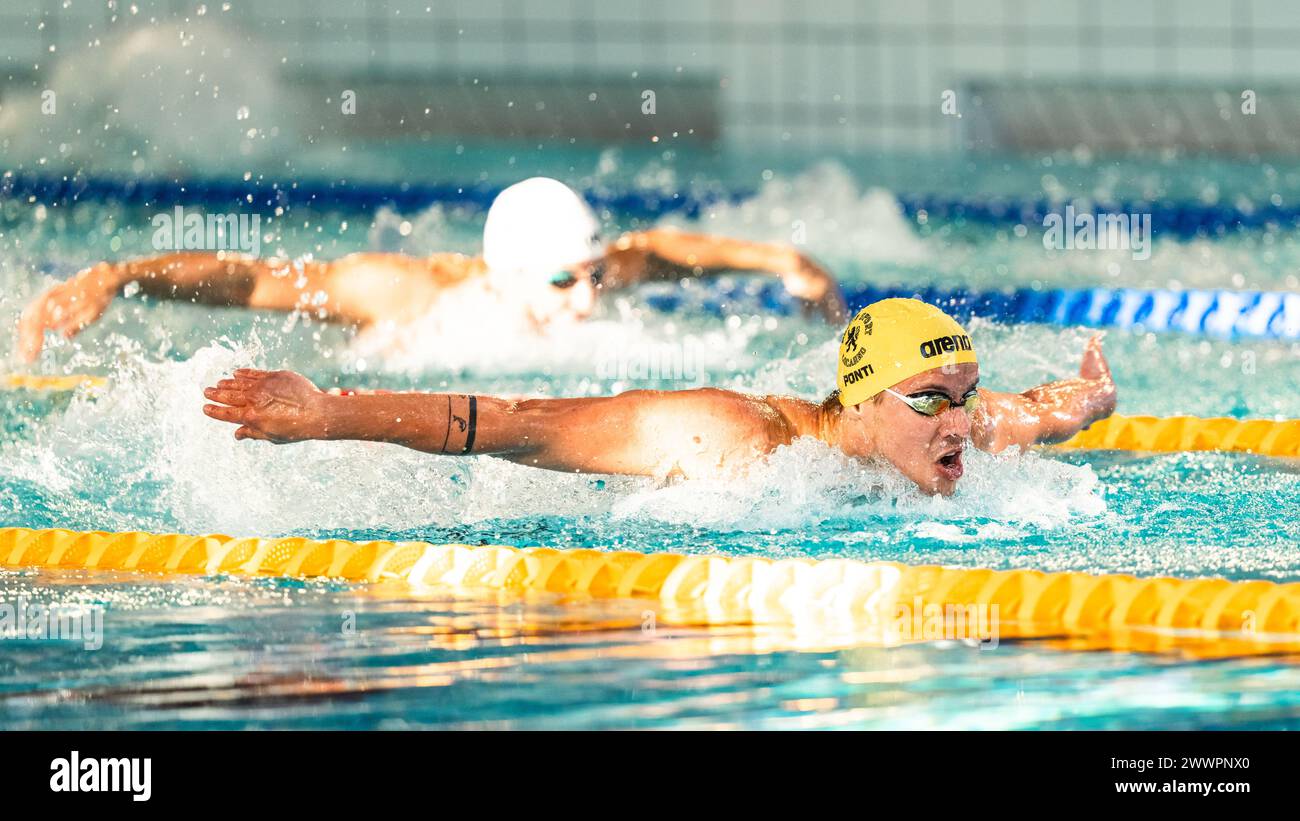 Chad LE CLOS (RSA) and Noe PONTI (SUI), men 200m butterfly stroke final ...