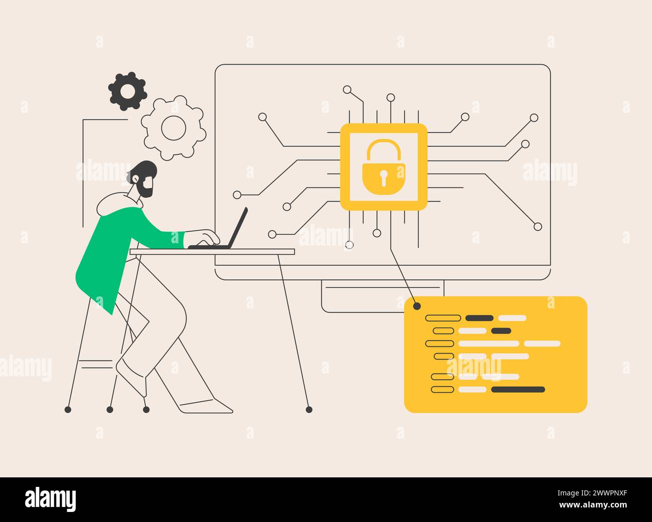 Privacy engineering abstract concept vector illustration Stock Vector ...