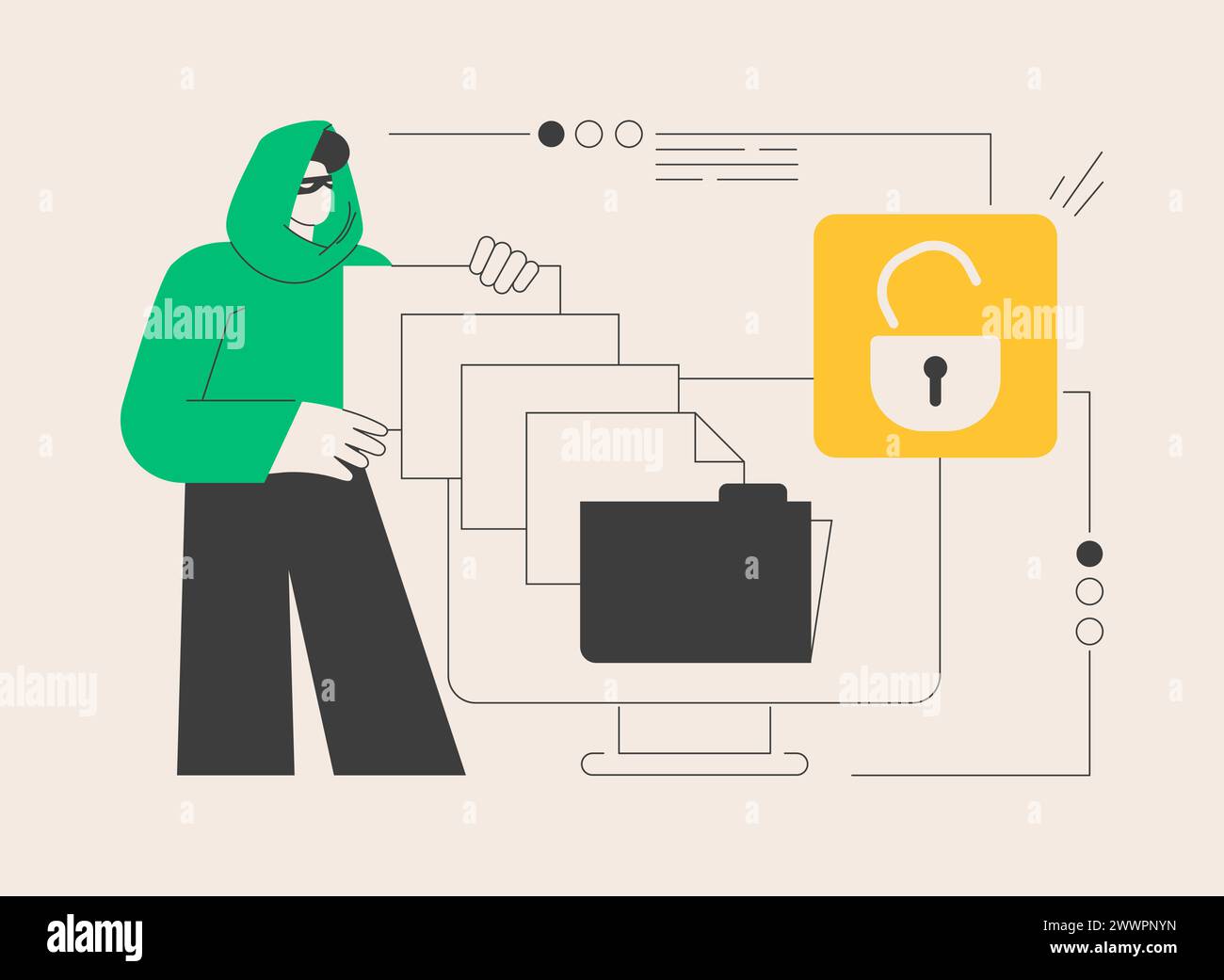 Data leakage abstract concept vector illustration Stock Vector Image ...