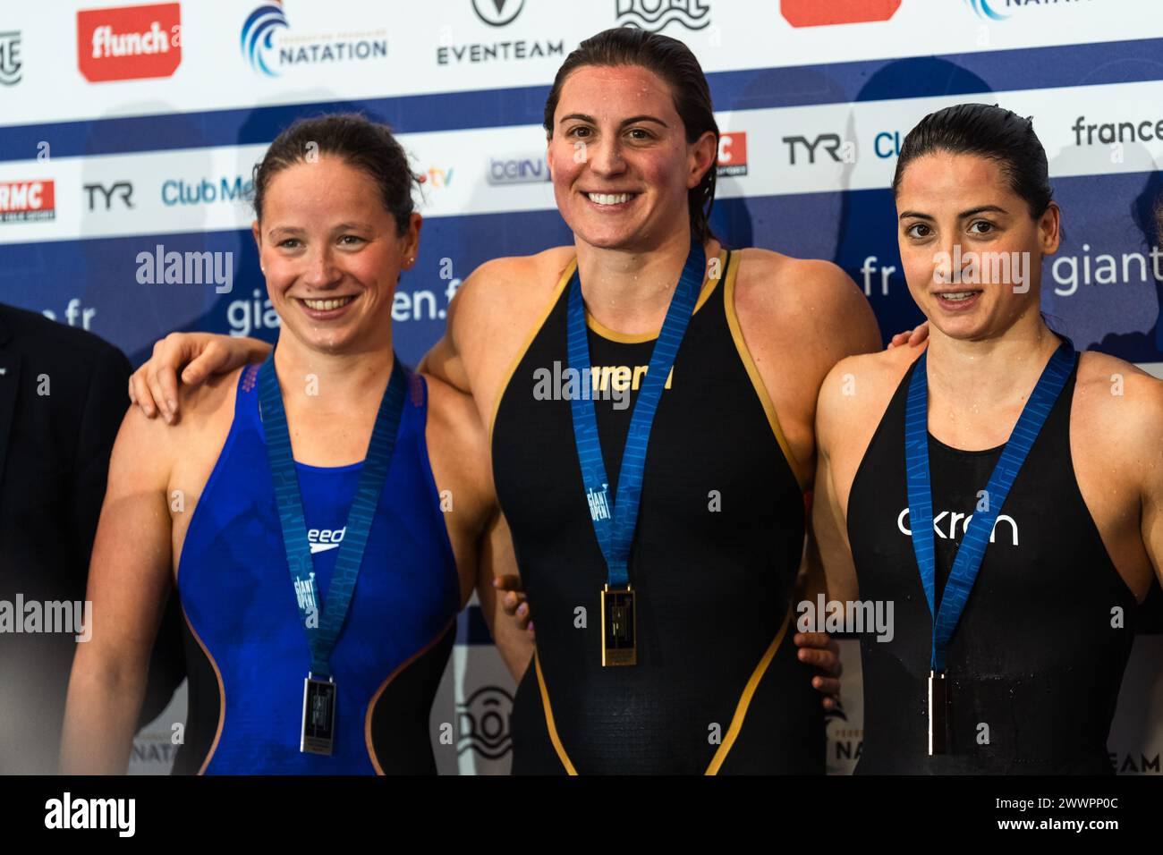 Justine DELMAS (FRA) and Charlotte BONNET (FRA) and Lisa MAMIE (FRA ...