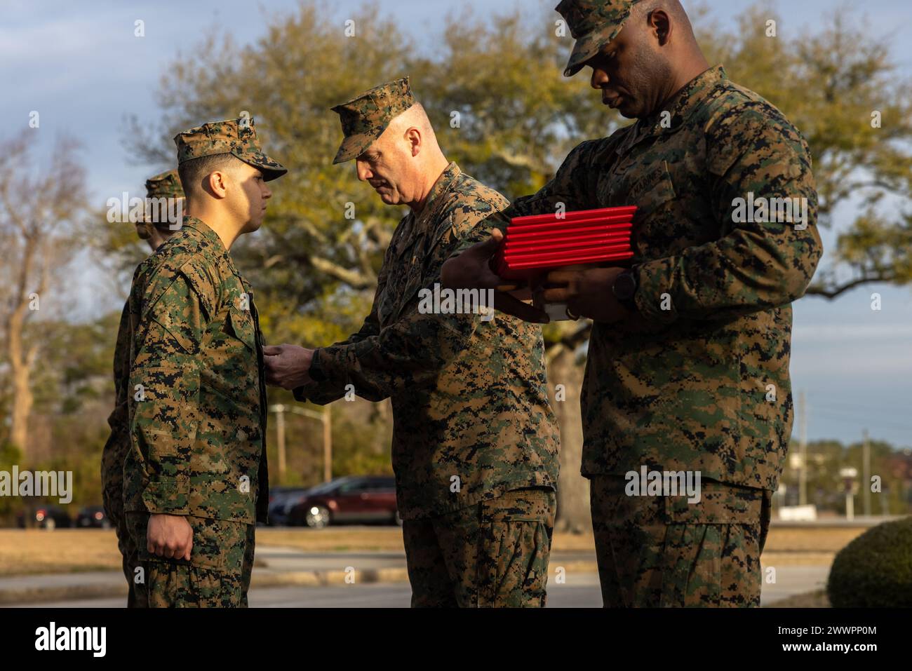 U.S. Marine Corps Brig. Gen. Michael E. McWilliams, center, commanding ...