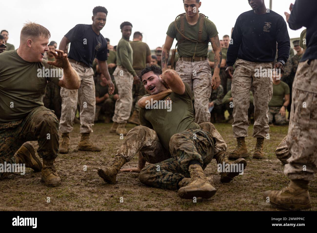 U.S. Marines with Marine Wing Headquarters Squadron (MWHS) 1, Marine ...