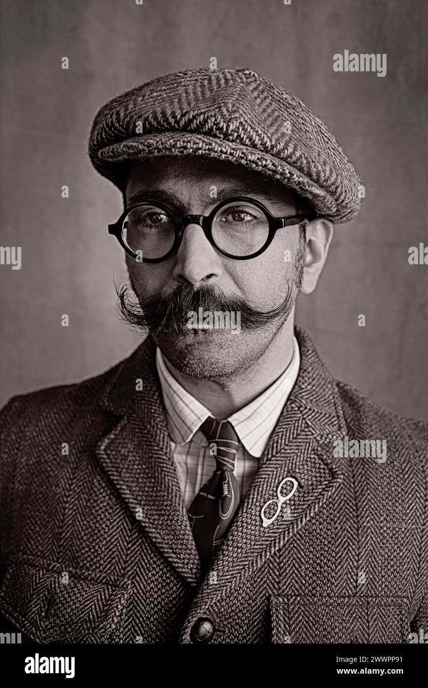 Indian man with moustache hi-res stock photography and images - Alamy