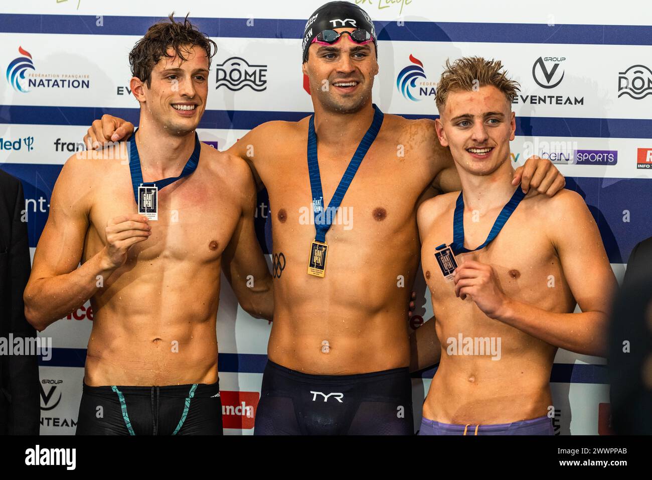 Antoine VIQUERAT (FRA) and Michael ANDREW (USA) and Lucien VERGENS (FRA ...