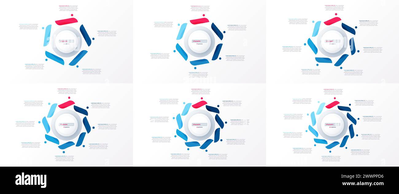 Vector presentation circle infographic design templates 5 6 7 8 9 10 ...