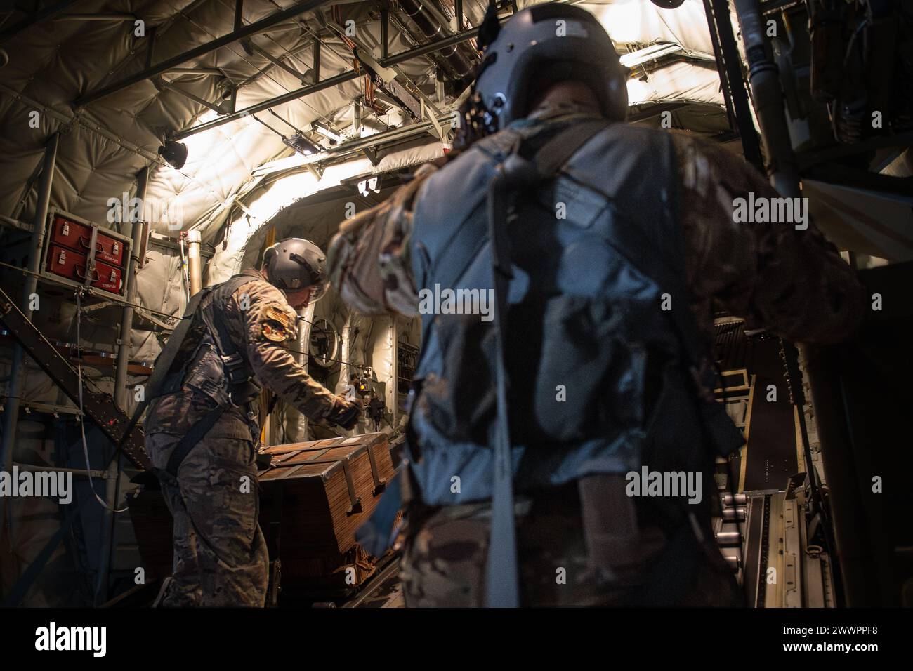 U.S. Air Force Senior Airmen Spencer Kans and Joseph Snell, 36th ...