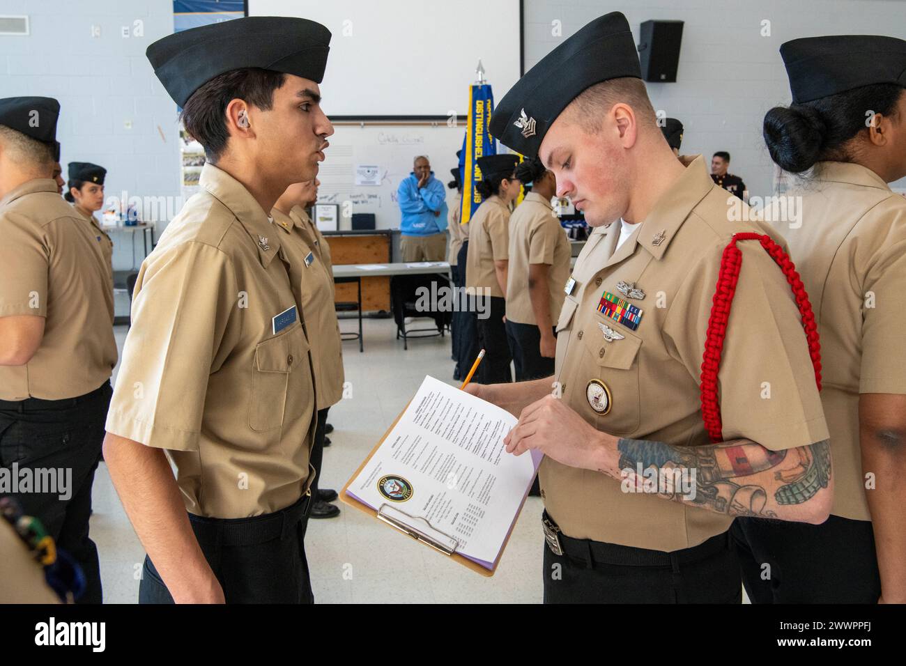 Hull Maintenance Technician 1st Class Joshua Downs, a Recruit Division ...