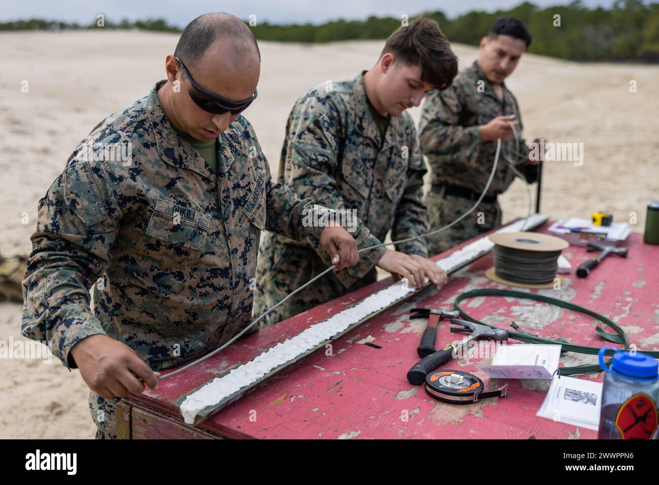 U.S. Marines with 2d Combat Engineer Battalion, 2d Marine Division ...