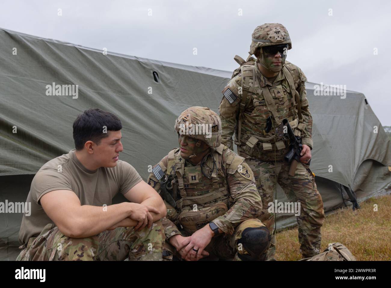 U.S. Army Chaplain Capt. Matthew Shaw with the 11th Airborne Division ...