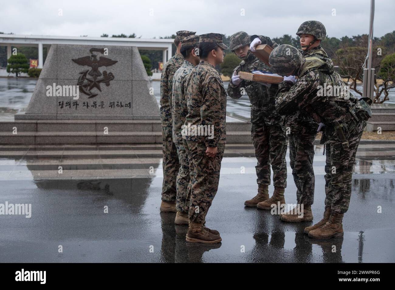 U.S. Marines with 1st Marine Division and Republic of Korea marines ...