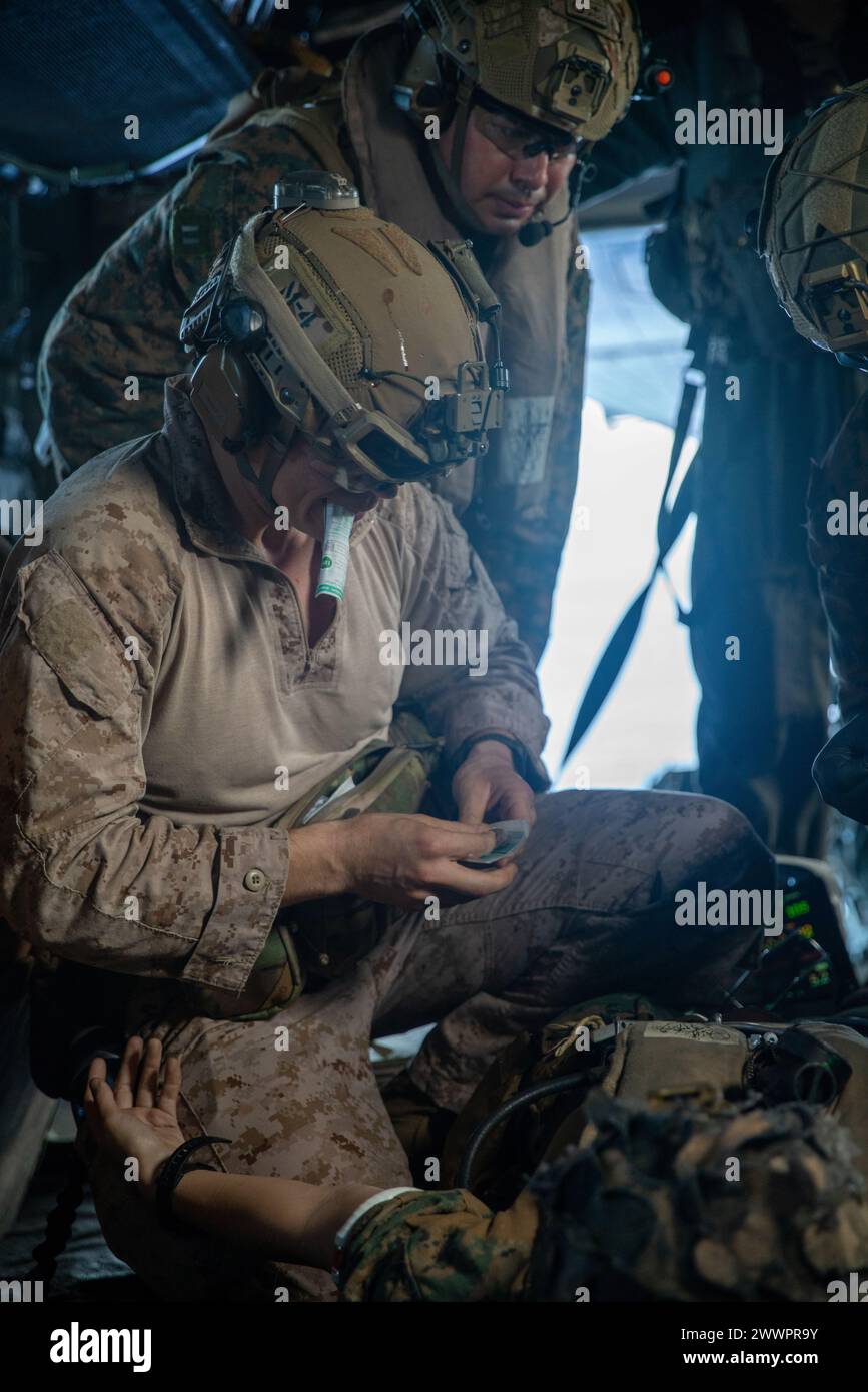 A U.S. Navy special operations independent duty corpsman assigned to ...