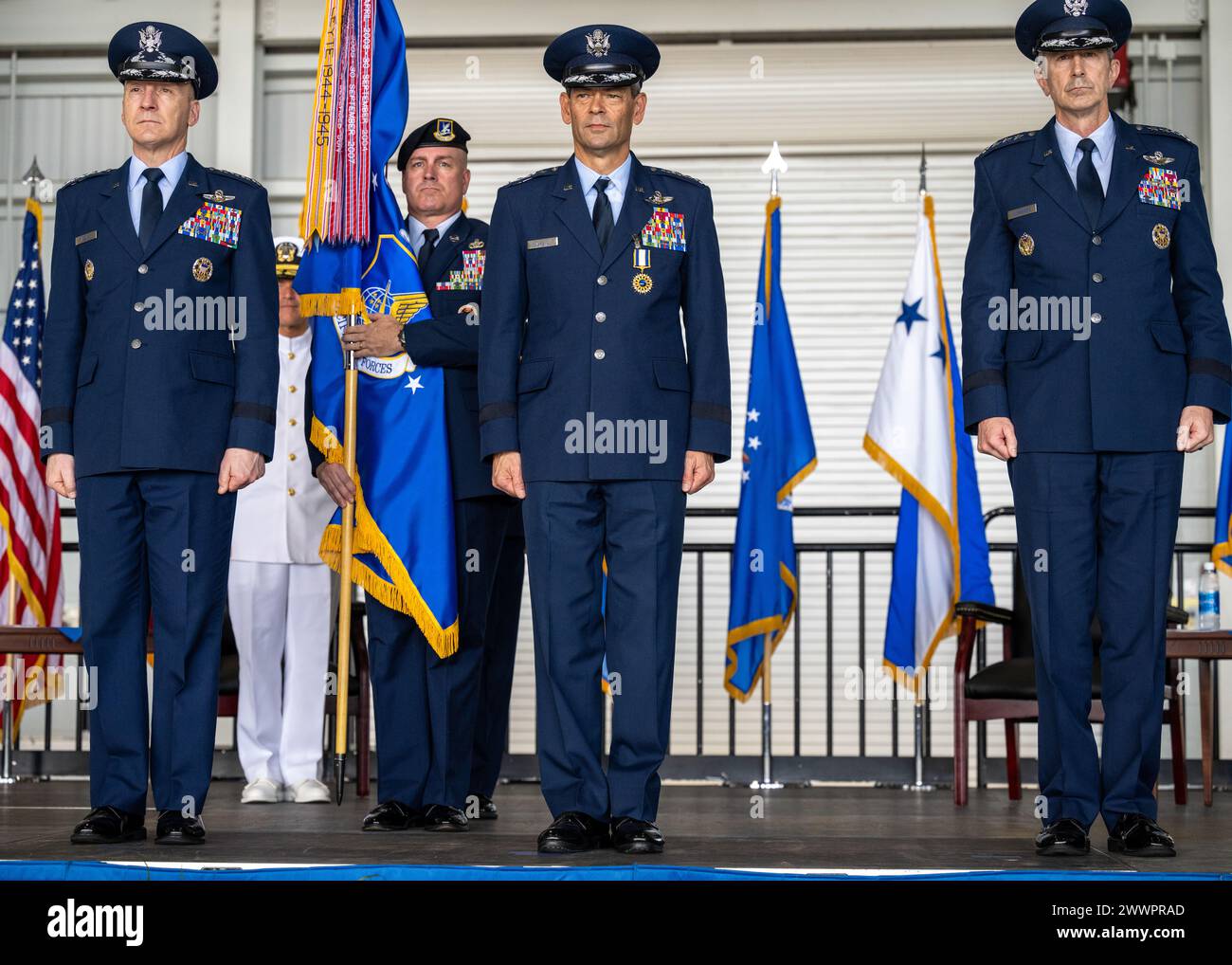 From left to right, Air Force Chief of Staff Gen. David Allvin, Gen ...