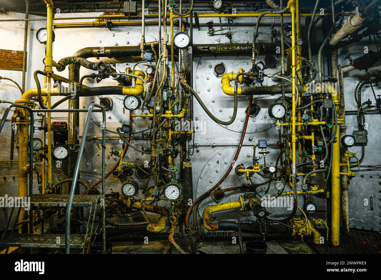 Norfolk, Virginia (Feb. 01, 2024) Various gauges measuring pressure ...
