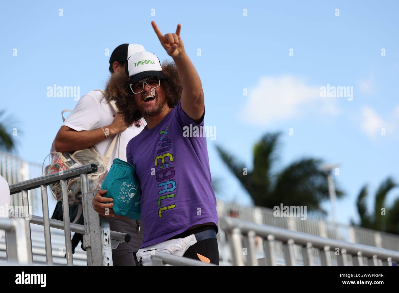 MIAMI GARDENS, FLORIDA - MARCH 24: Red Foo, Jasmine Alkouri, Son on Day ...