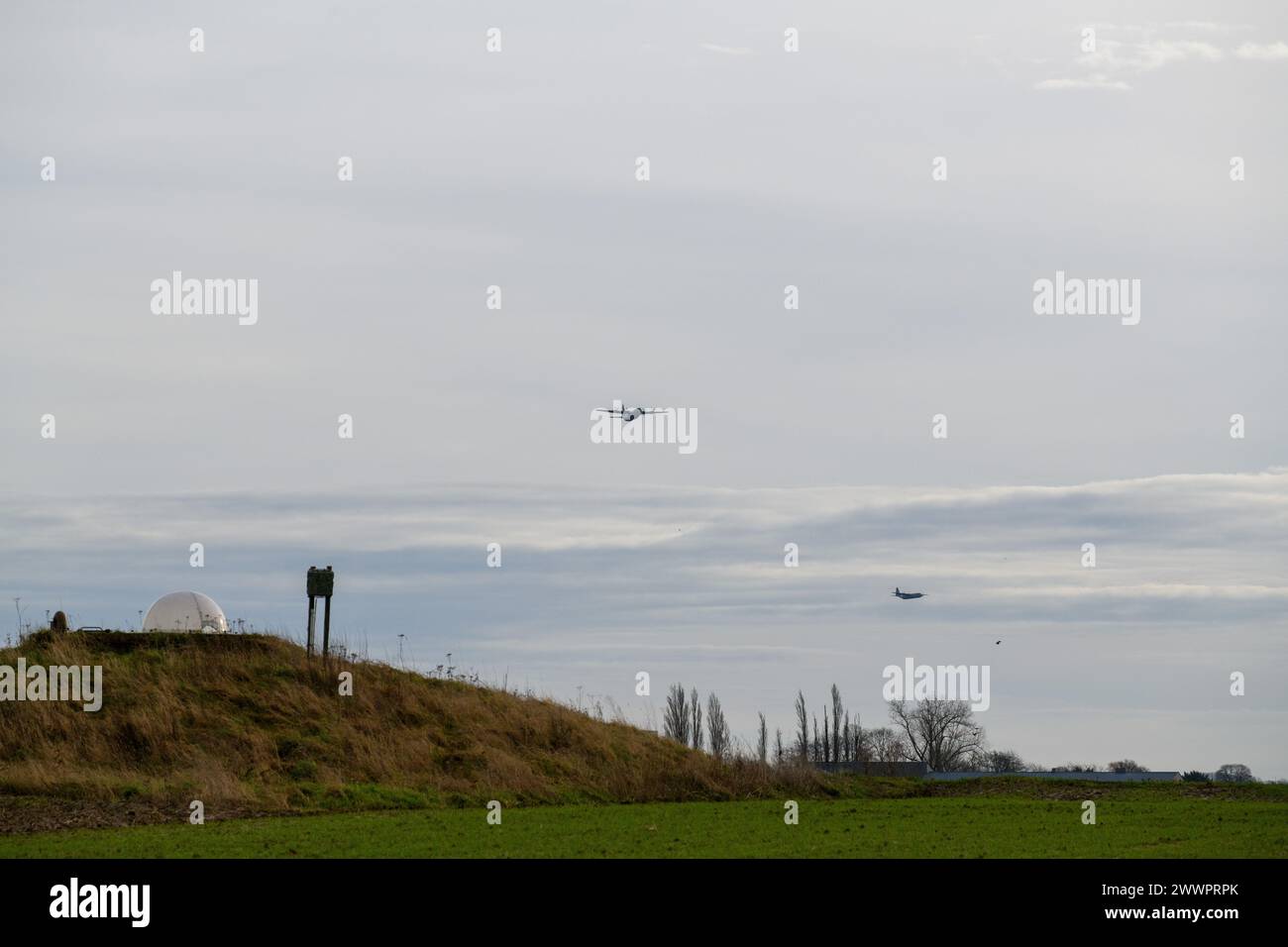 A former airstrip observation point lays in the foreground as U.S ...