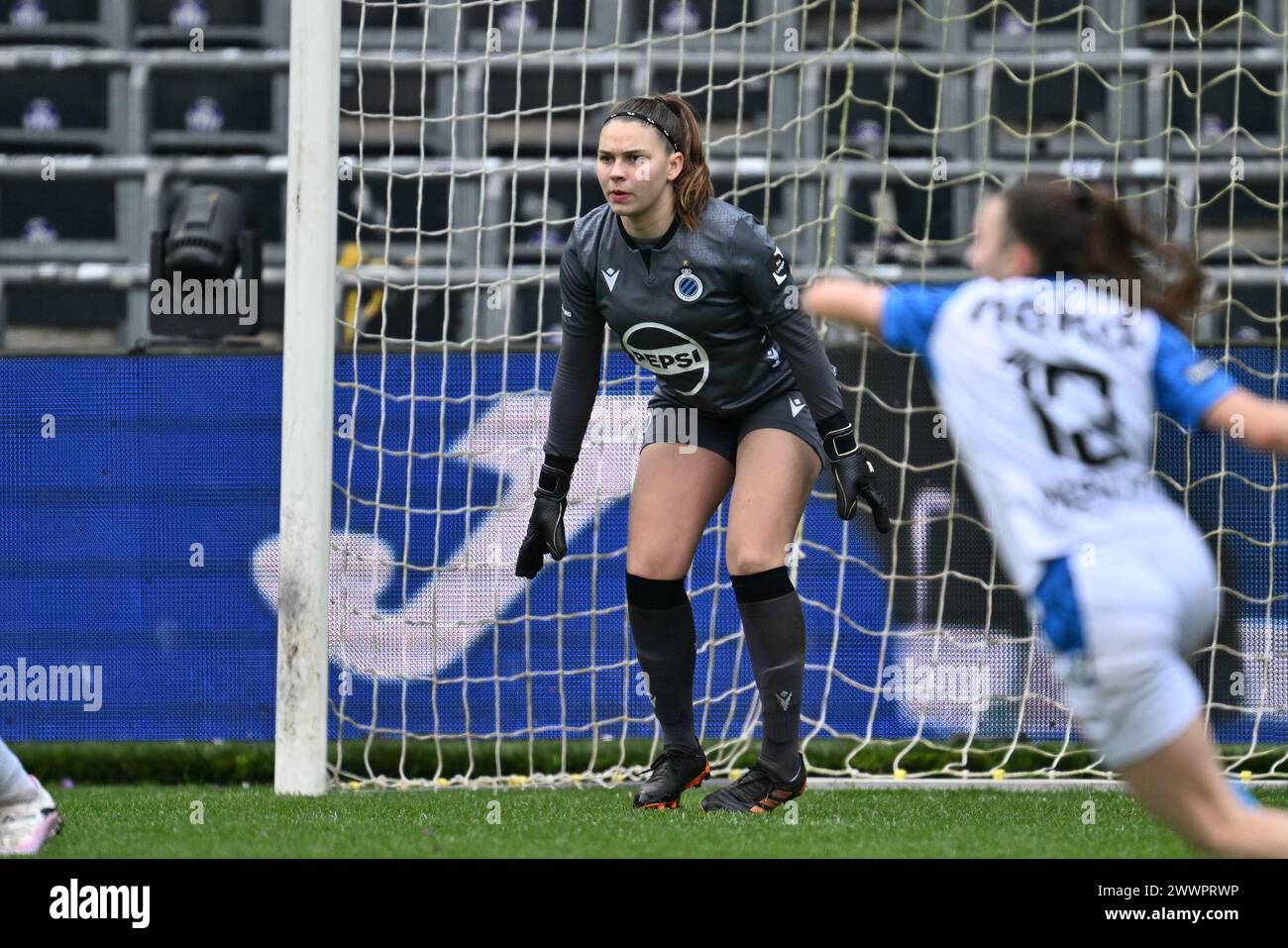 goalkeeper Jorijn Covent (87) of Club YLA pictured during a female ...