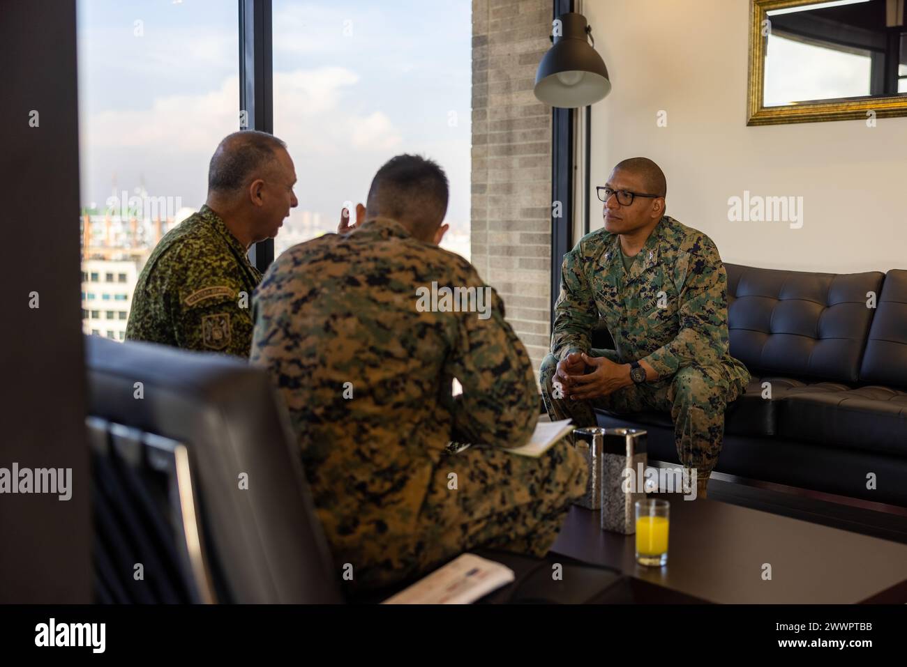 U.S. Marine Corps Col. Victor Pastor, right, chief of staff, U.S ...