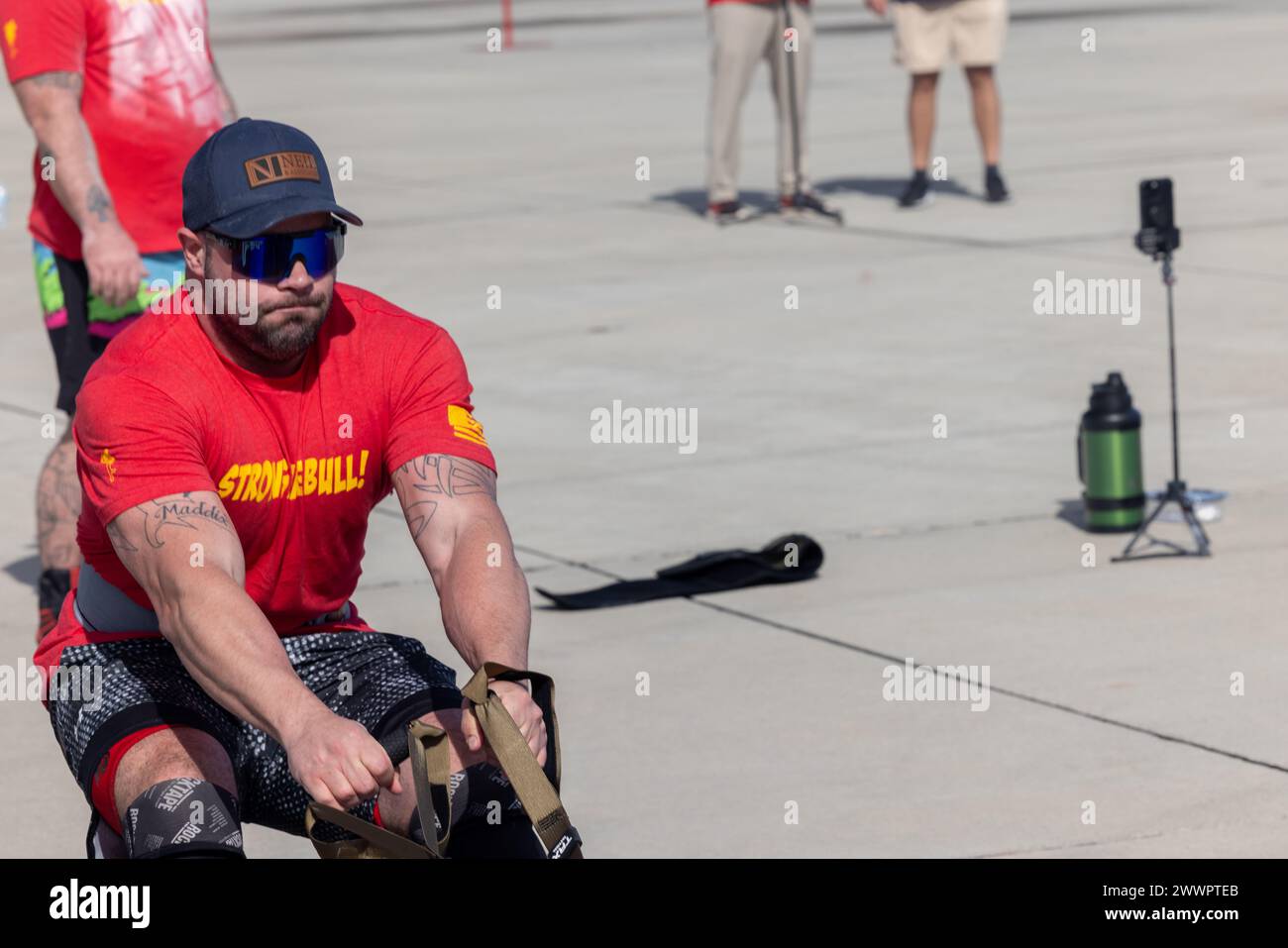 Mitch Vandermerk, a competitor, participates in the medley event during ...