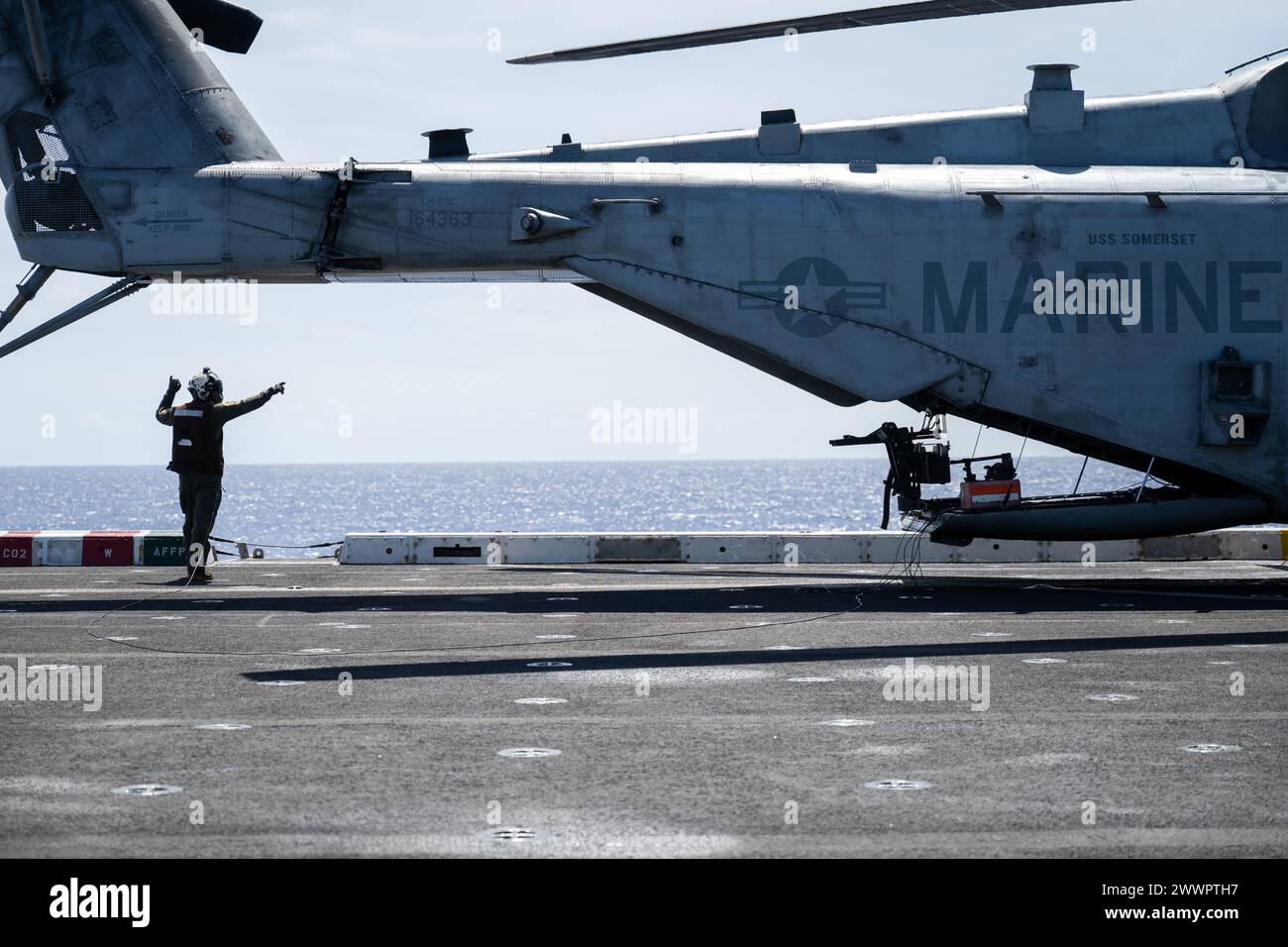 PACIFIC OCEAN (Feb. 9, 2024) Sgt. Jayson Perez, assigned to the “White ...