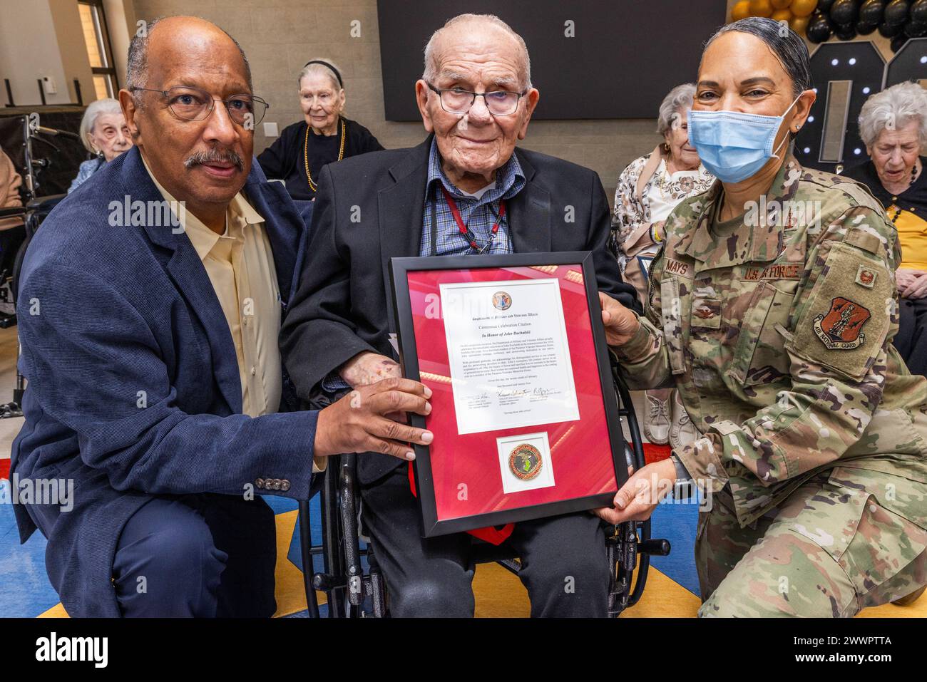 New Jersey State Senator Gordon M. Johnson, left, and U.S. Air Force ...