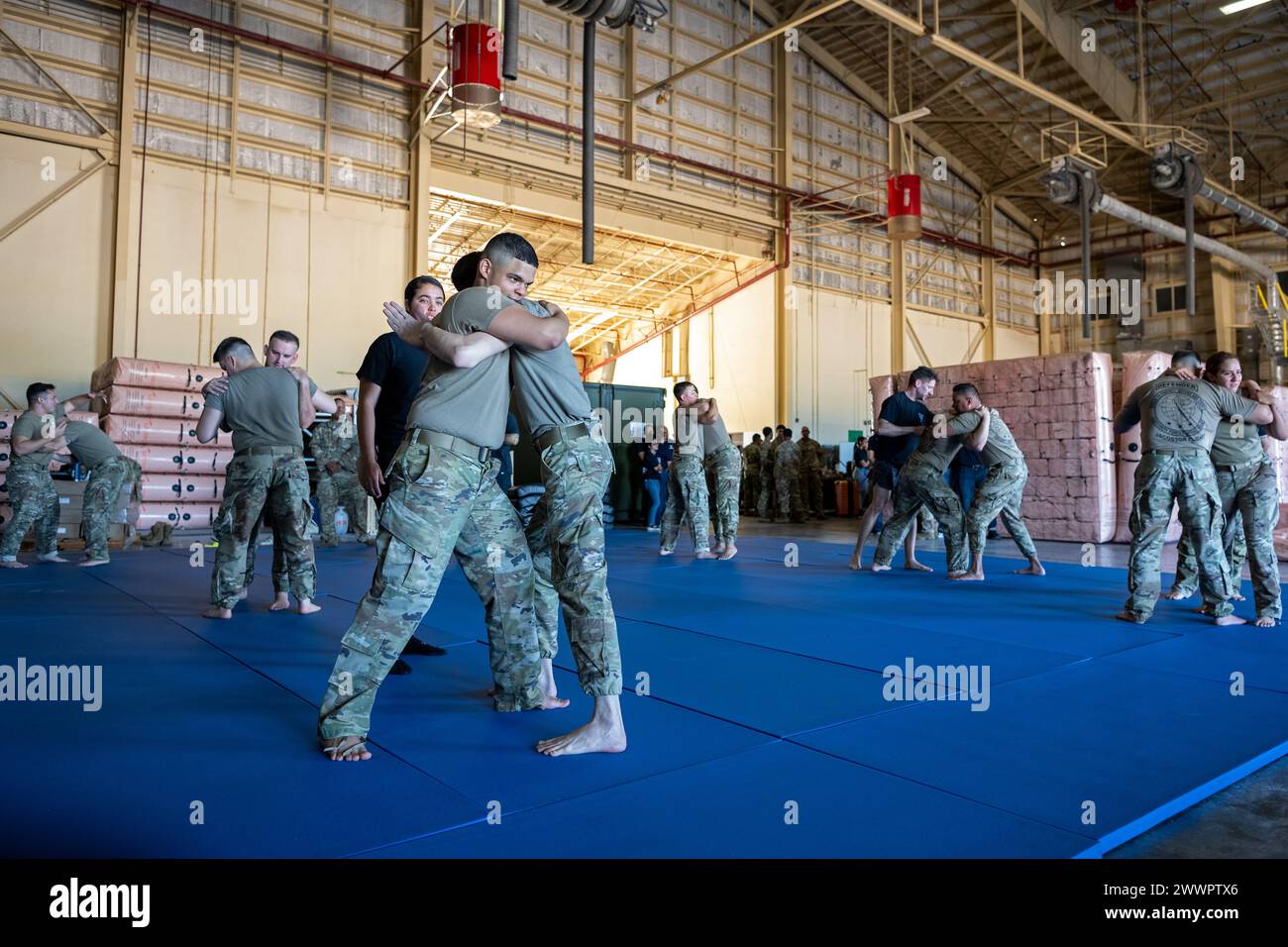 U.S. Airmen assigned to the 156th Security Forces Squadron, Puerto Rico ...