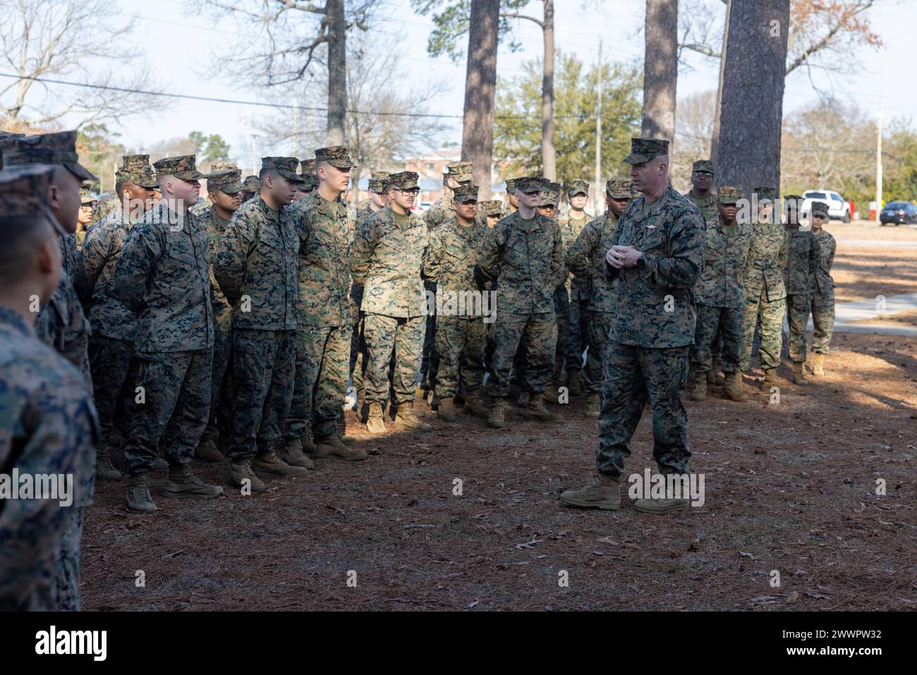 U.S. Marine Corps Brig. Gen. Michael E. McWilliams, right, commanding ...
