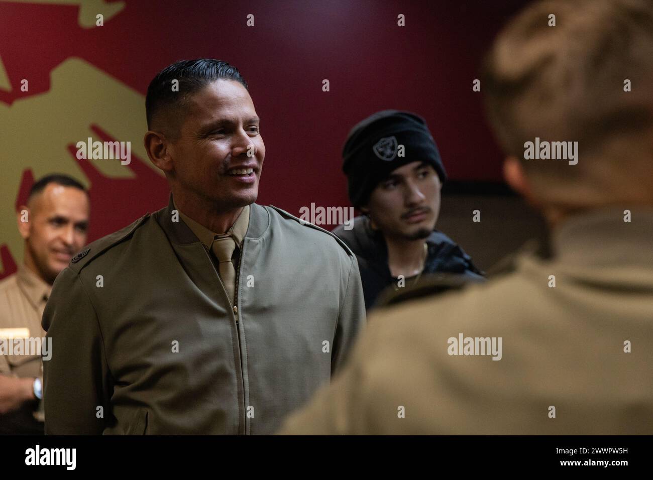 U.S. Marine Corps Sgt. Maj. Carlos Ruiz, the 20th Sergeant Major of the Marine Corps, speaks ...