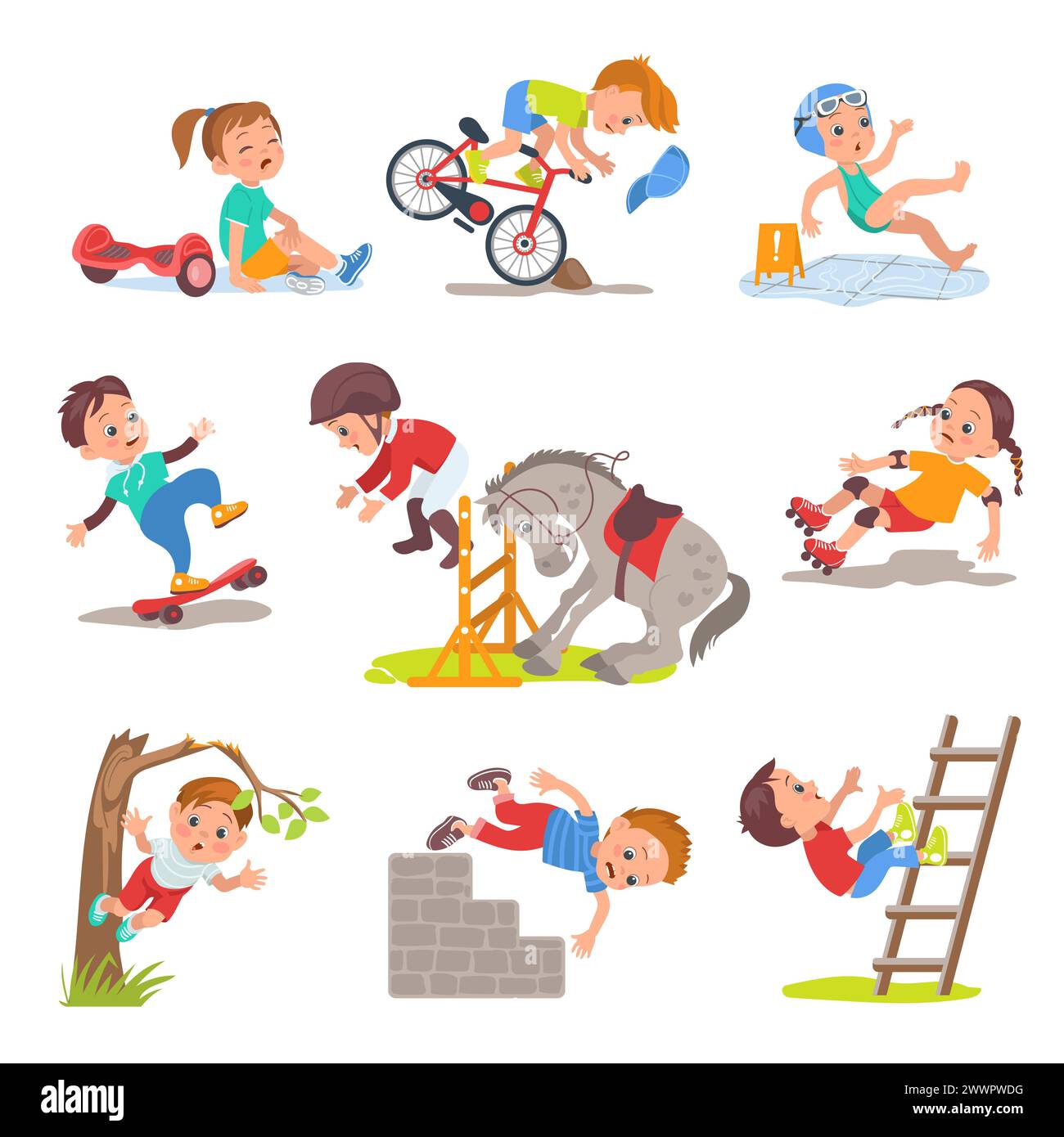 Tripping falling Stock Vector Images - Alamy