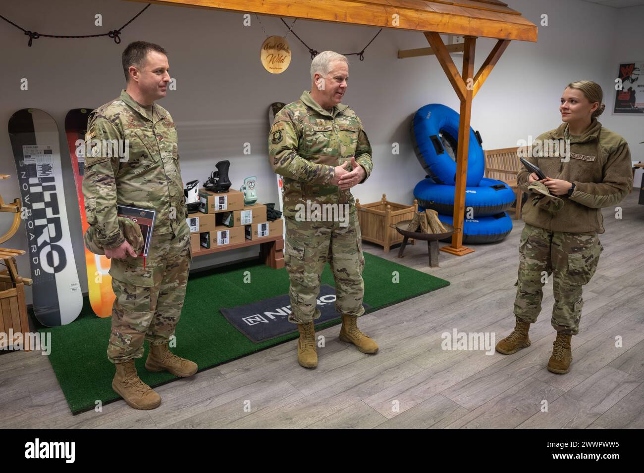 U.S. Air Force Capt. Amanda Eckel, right, 52nd Force Support Squadron ...