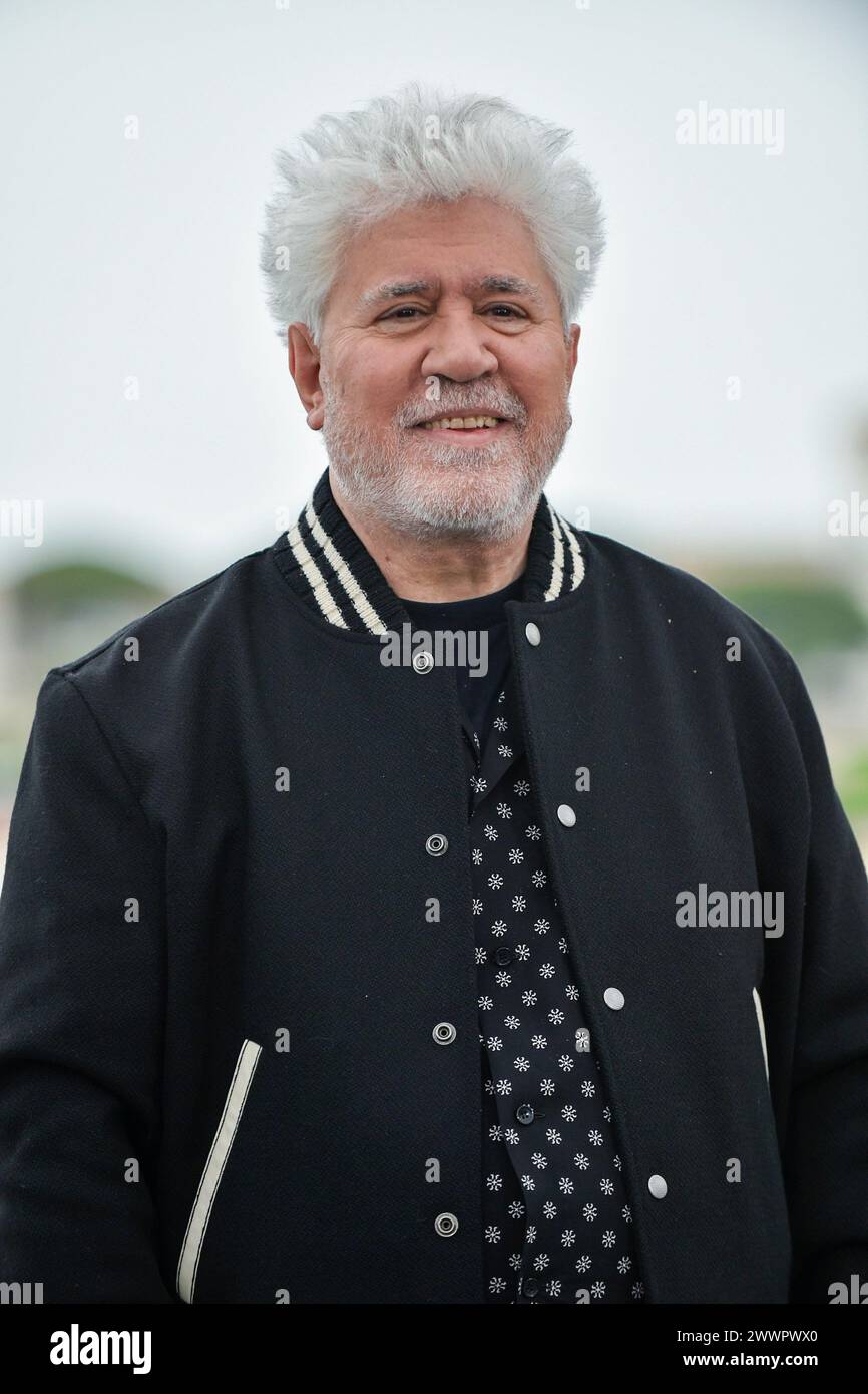 Film director Pedro Almodovar posing during the photocall of the film ...