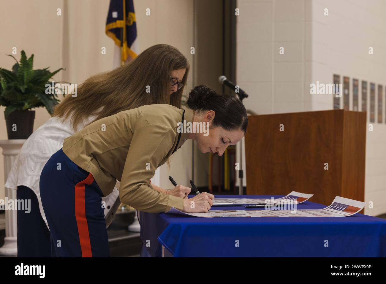 U.S. Marine Corps Lt. Col. Laura J. Perazzola-Ash, commanding officer ...
