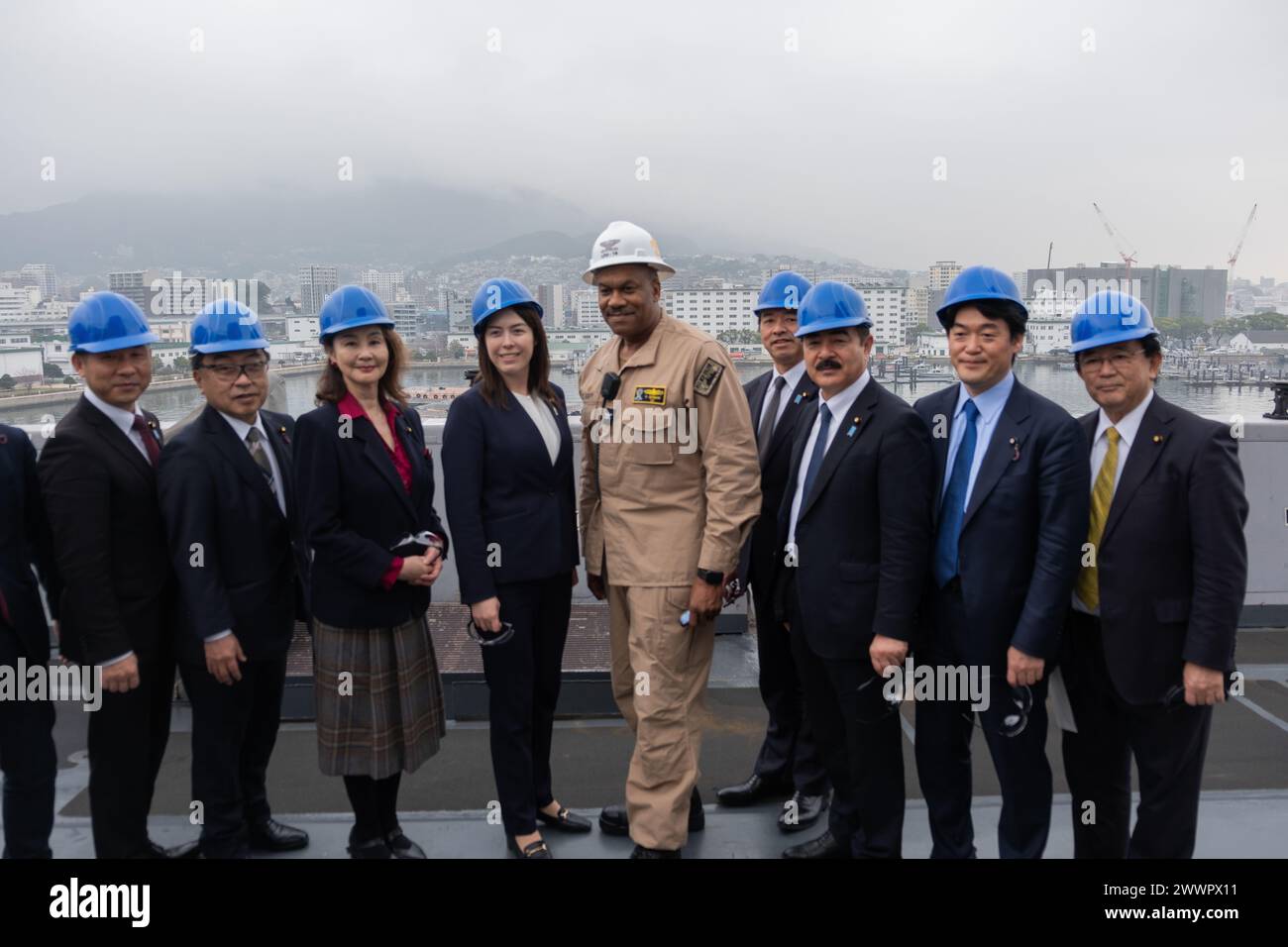 SASEBO, Japan (Feb. 20, 2024) Captain Patrick German, USS New Orleans ...