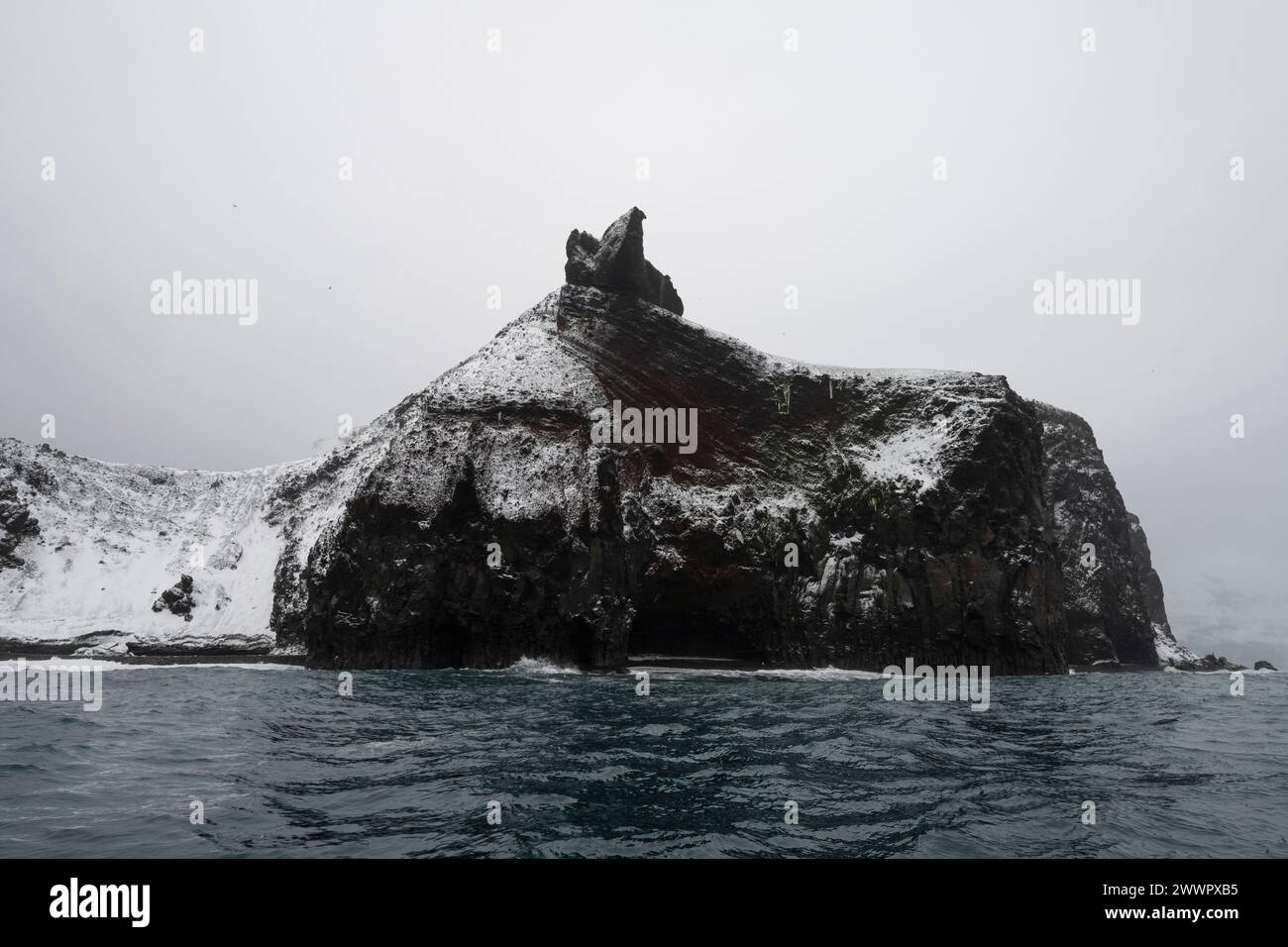 Antarctica, Southern Ocean, Balleny Islands. Coastal view of Sabrina ...