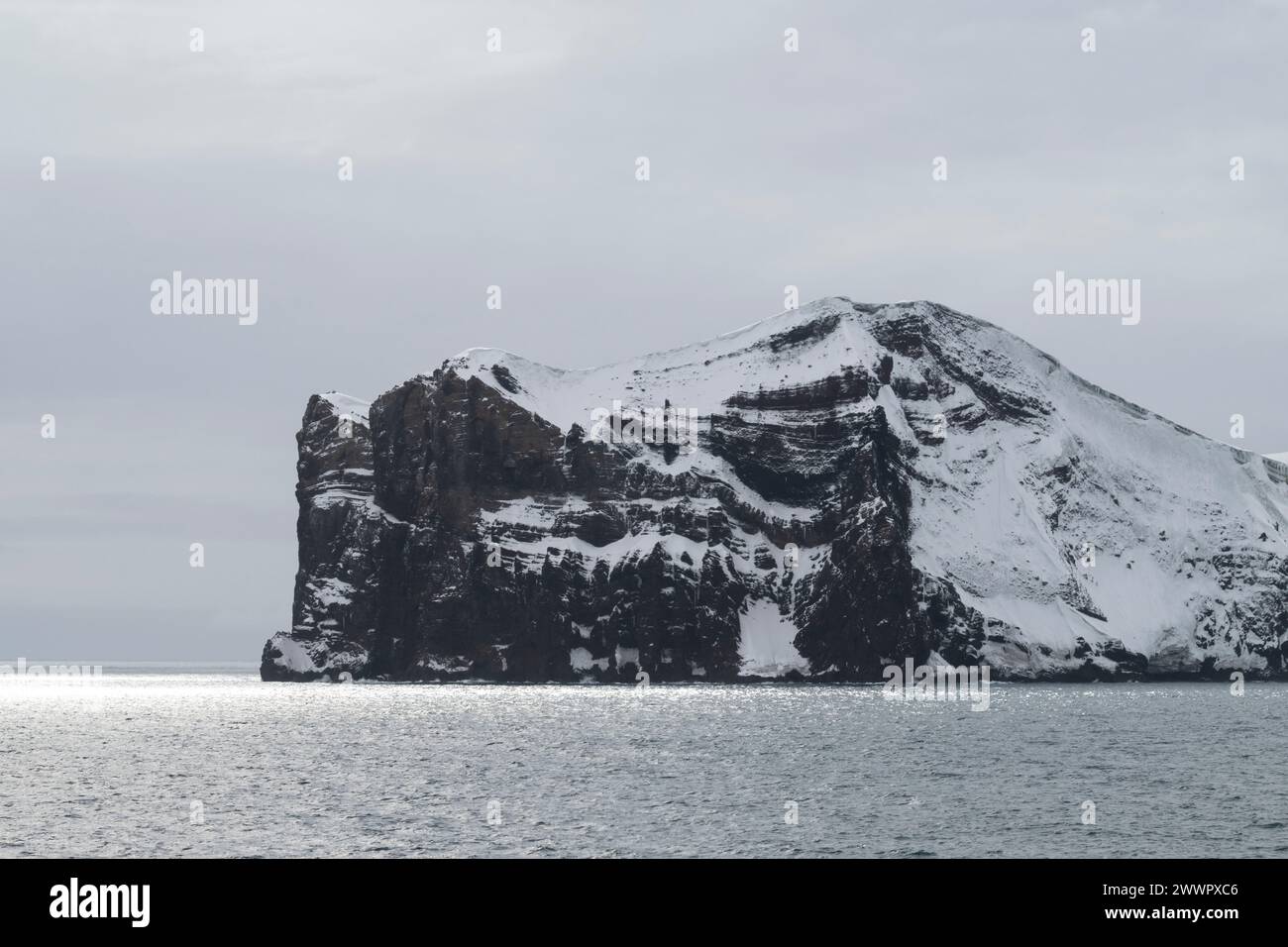 Antarctica, Southern Ocean, Balleny Islands. Coastal view of Sabrina ...