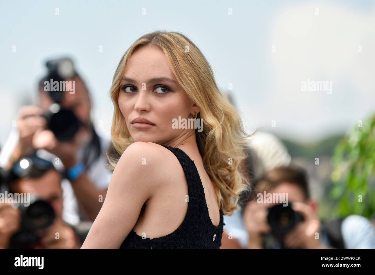 Actress Lily-Rose Depp posing during the photocall of the TV series “The Idol” on the occasion ...