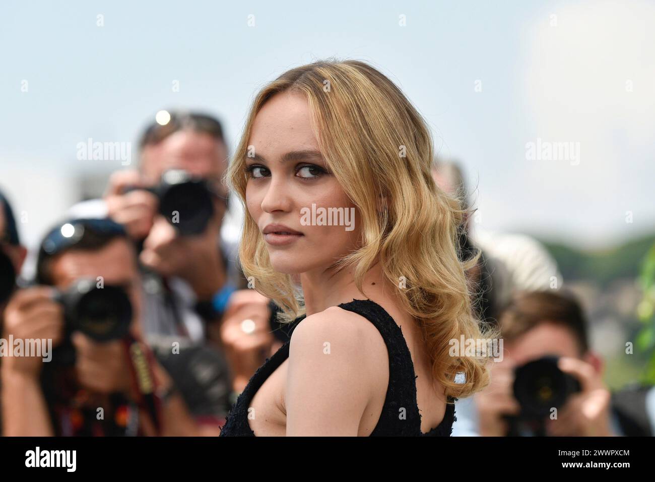 Actress Lily-Rose Depp posing during the photocall of the TV series “The Idol” on the occasion ...