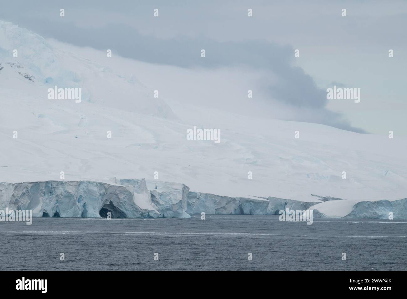 Antarctica, Southern Ocean, Balleny Islands. Coastal view of Sturge ...