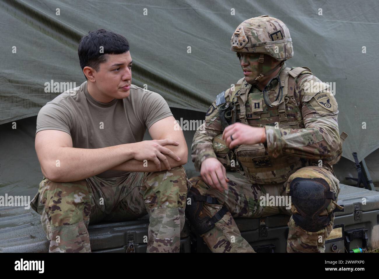 U.S. Army Chaplain Capt. Matthew Shaw with the 11th Airborne Division ...